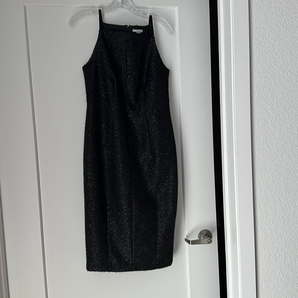 H&M | Dresses | Hm Black Cocktail Dress With Sparkle Textured Fabric ...